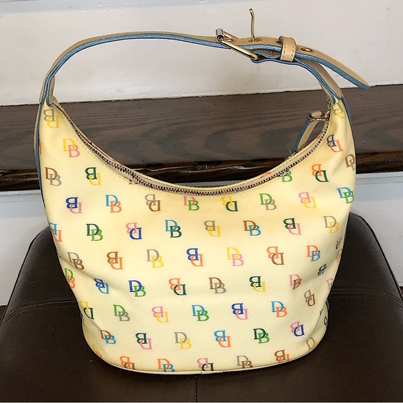 Dooney & Bourke | Bags | Dooney Bourke Rainbow Monogram Logo Leather ...